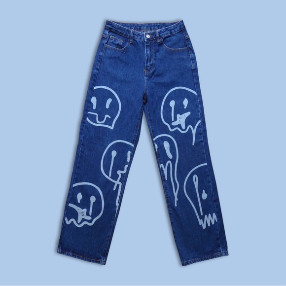 SHEIN | Jeans | Shein Smiley Face Jeans | Poshmark
